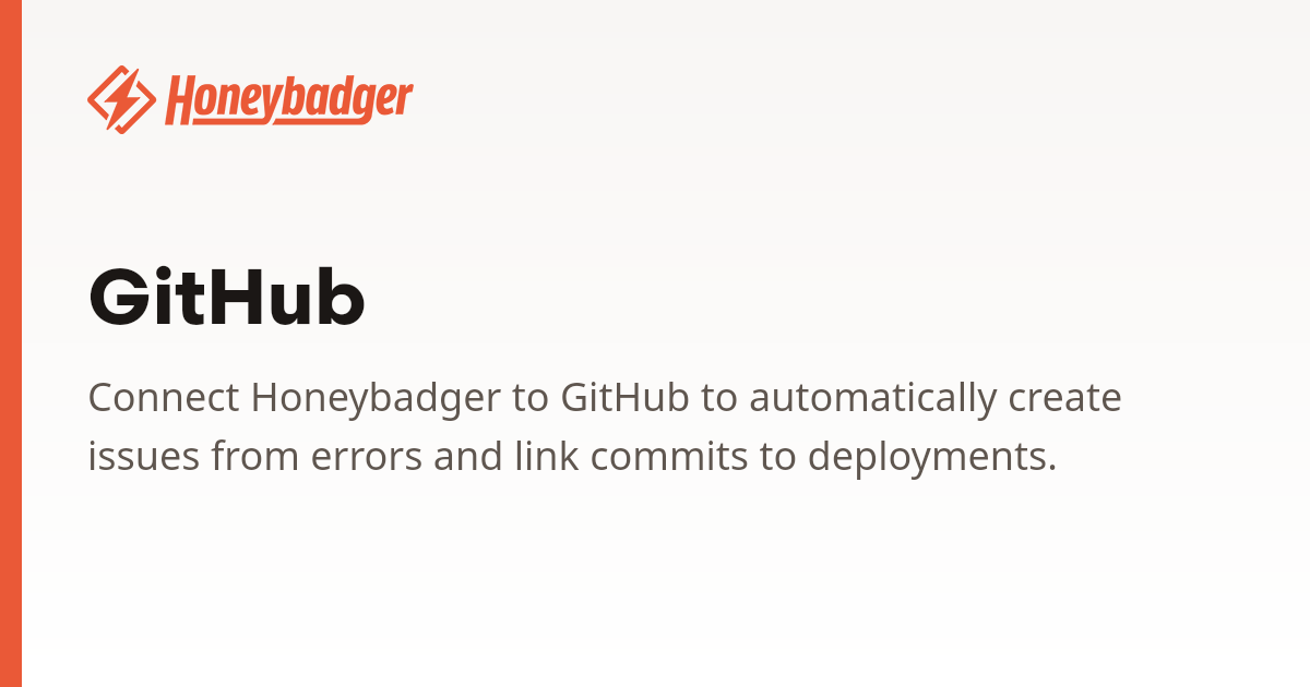 GitHub | Honeybadger Docs